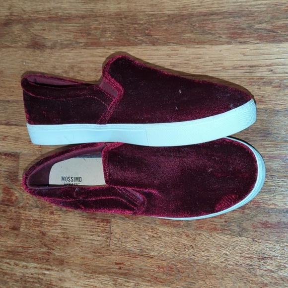 Mossimo Supply Co. | Shoes | Nwot Burgundy Red Velvet Velour Mossimo ...